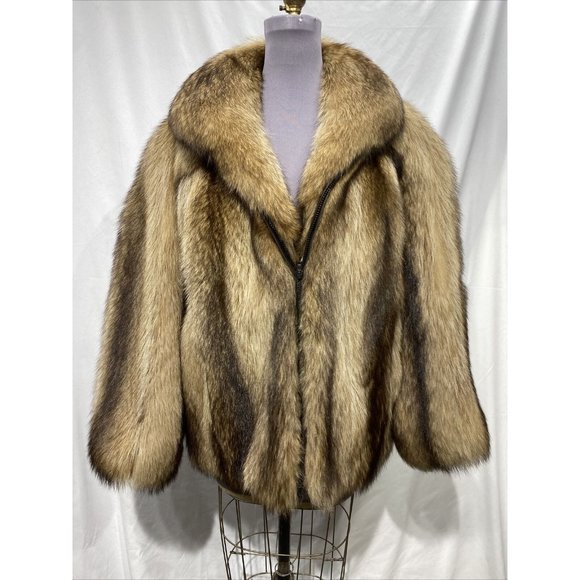 Crystal | Jackets & Coats | Crystal Raccoon Jacket W Zipper 4707 | Poshmark
